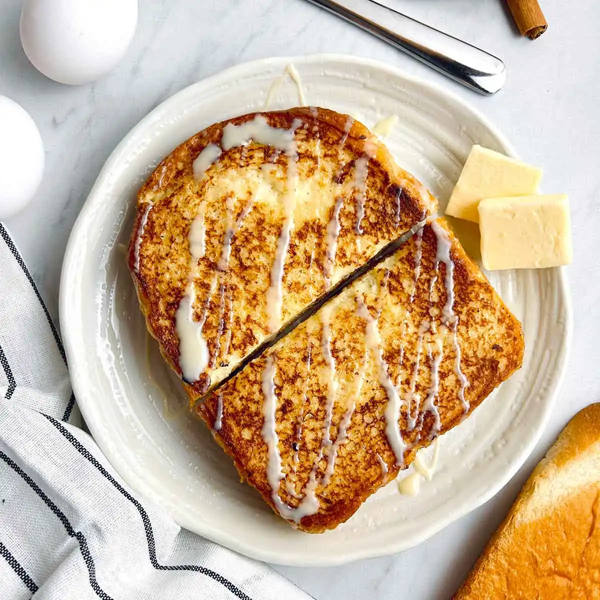 Full Cream Milk French Toast Recipe for Sunday Breakfast - Lucky Foods